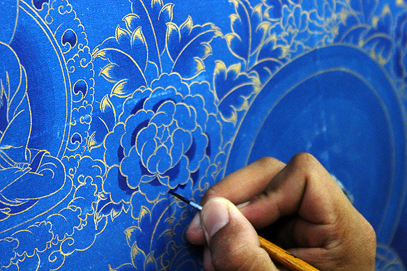 the ancient art of tibetan thangka painting in dharamshala | rama toshi ...